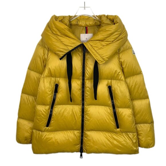 Moncler | Jackets & Coats | H264 Moncler Serin Yellow Logo Patch Hooded ...